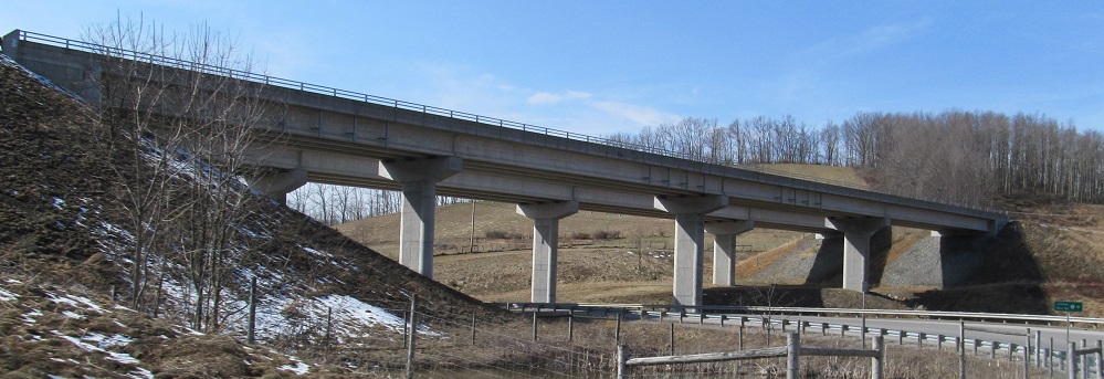 SB views of the then-newly opened Corridor H highway (2002), showing ...